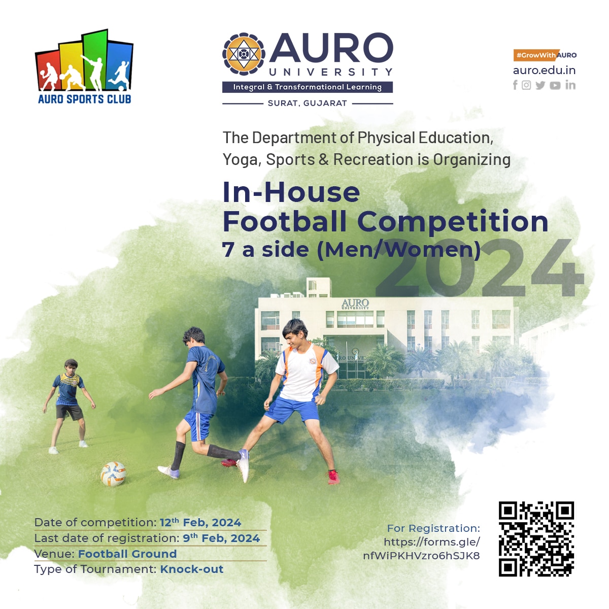 Football Competition (Men & Women) 2024 - Auro University